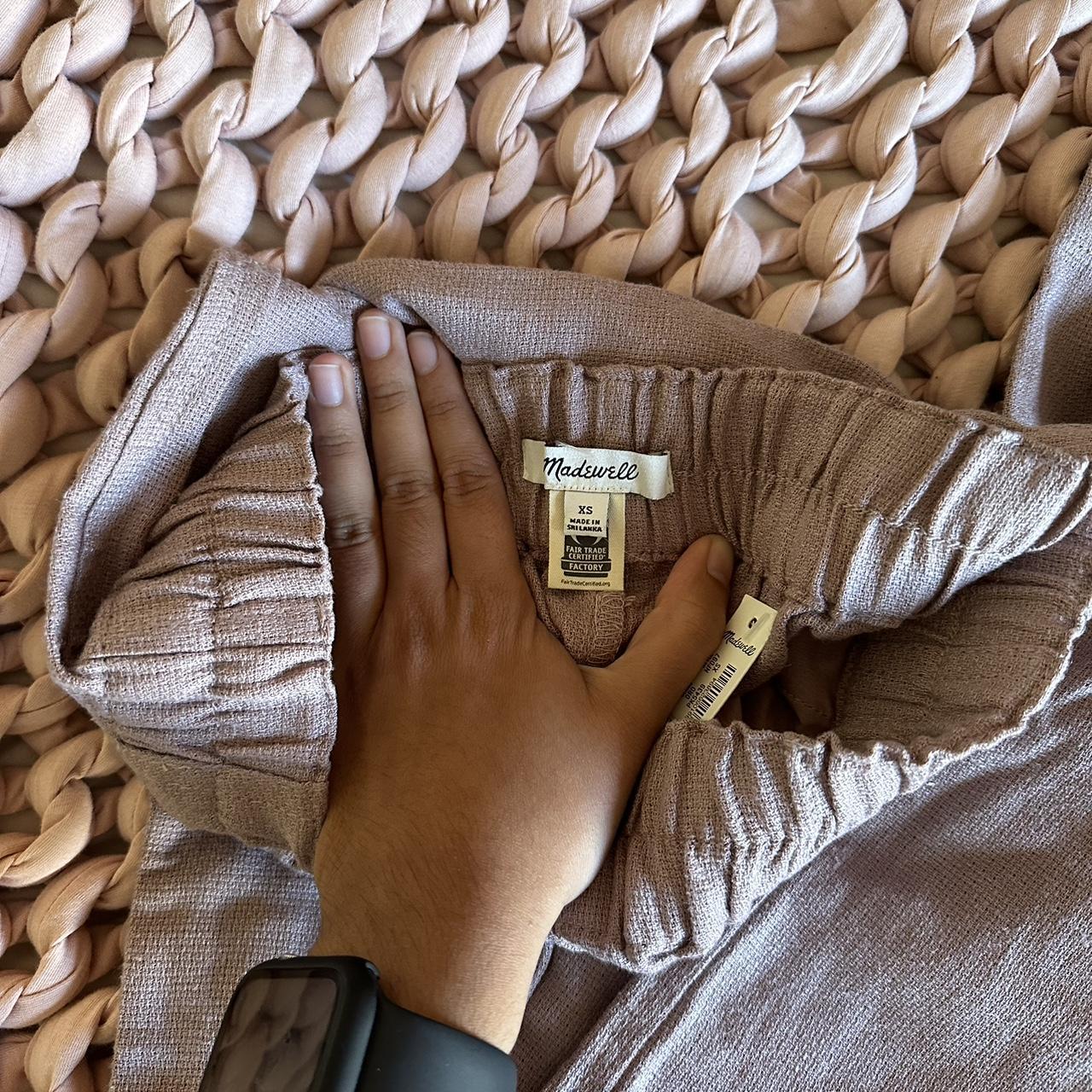 madewell linen wide legged pants brand new - Depop