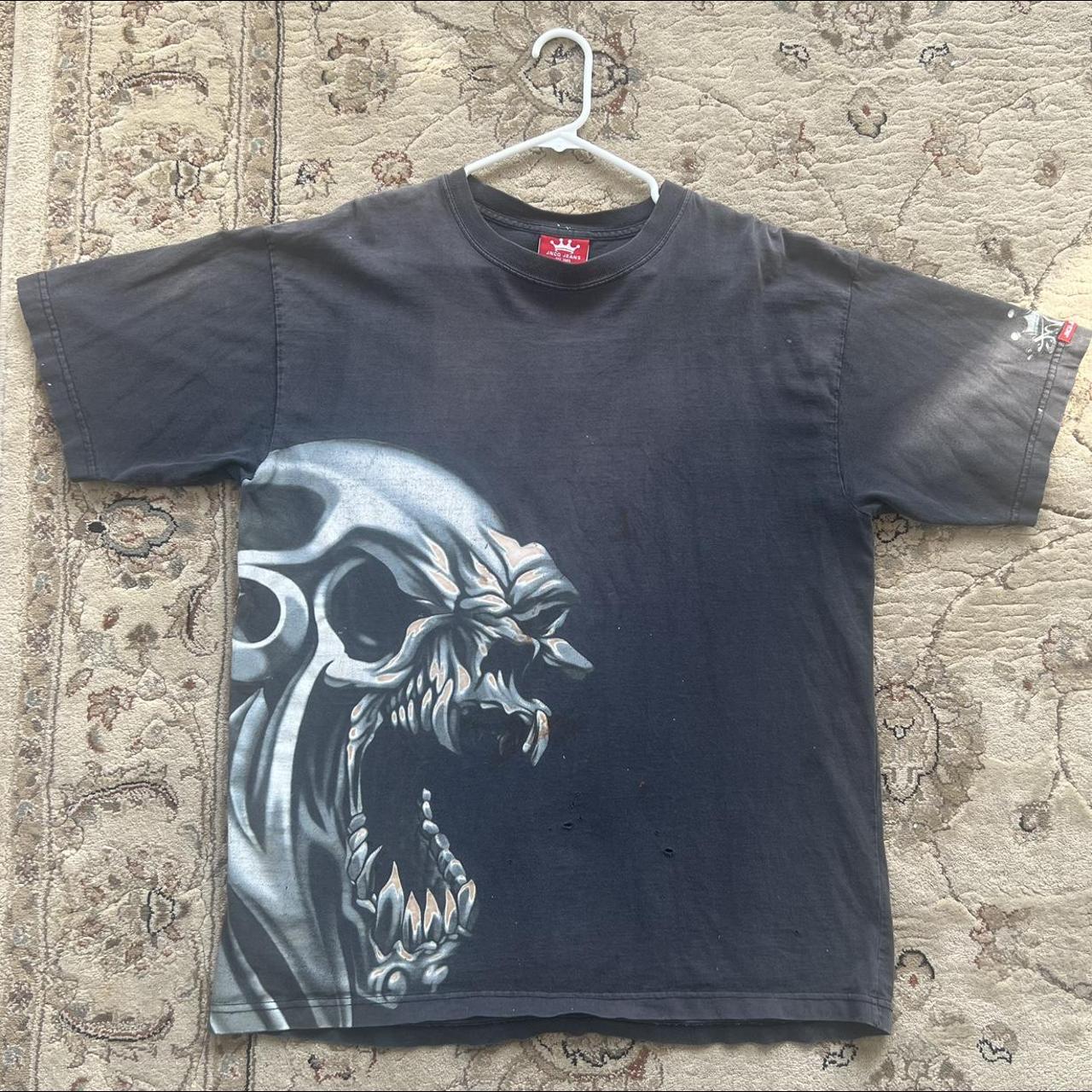 JNCO 90's Skull Tee #jnco #90s #skull #vintage - Depop