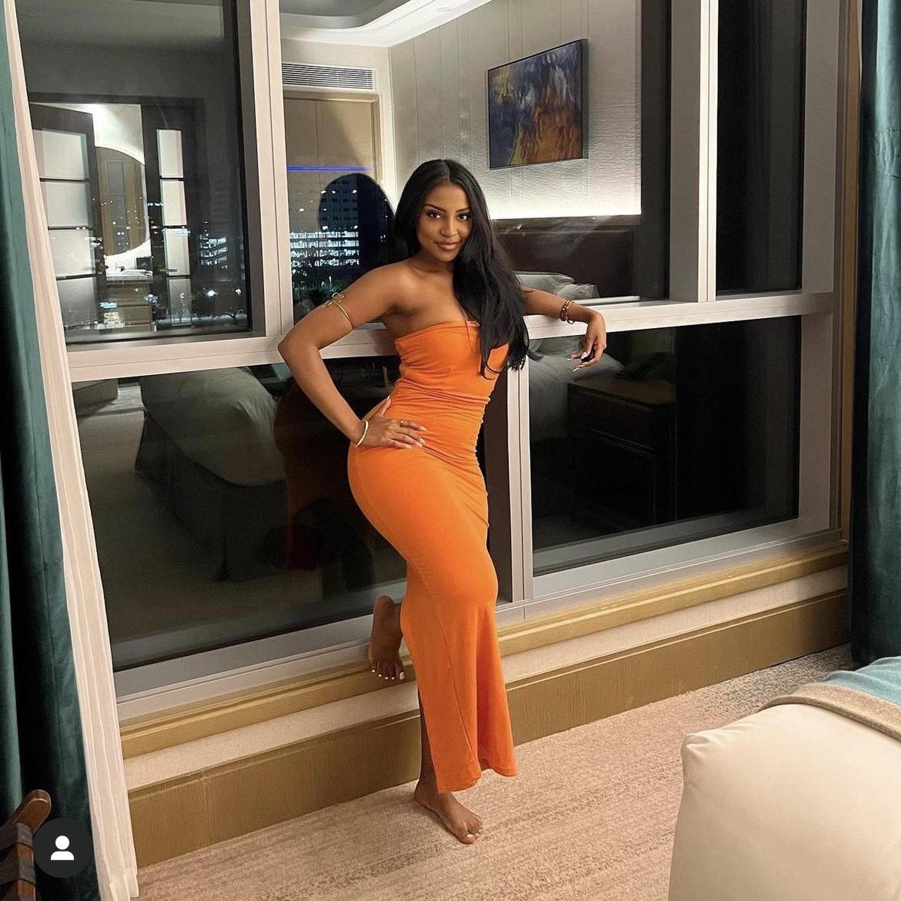 Jluxlabel Orange Dress Size Small Worn Once Depop