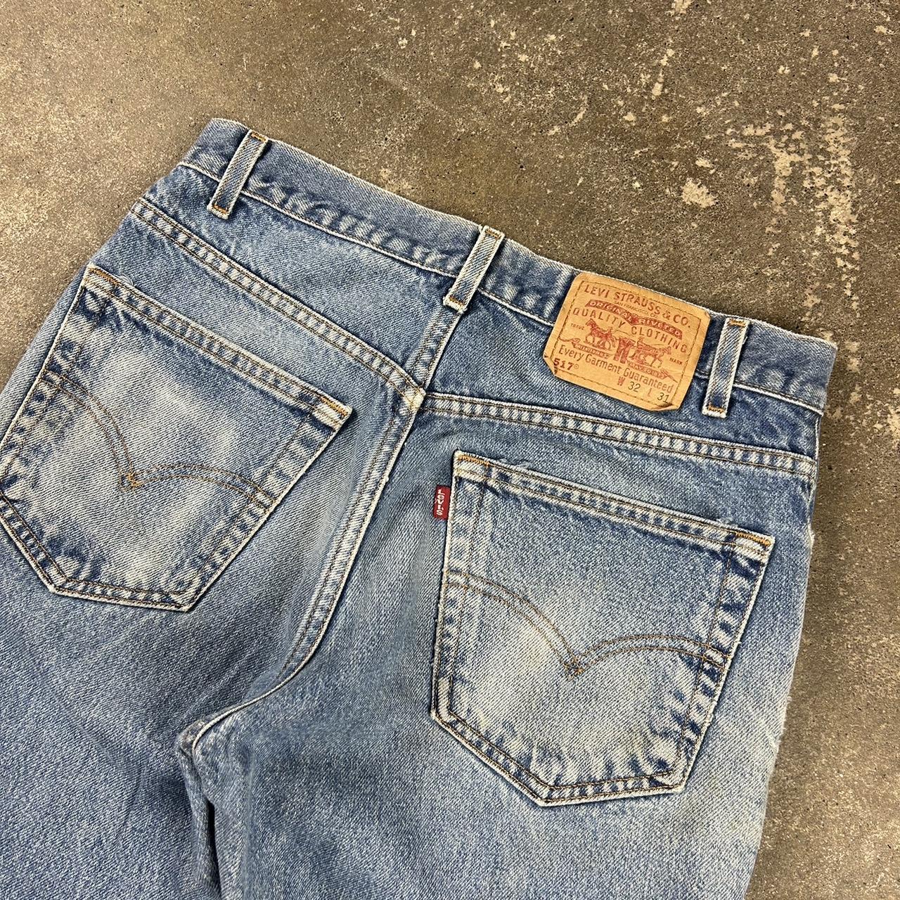vintage 00s 2000 levi’s 517 bootcut amazing fade and... - Depop