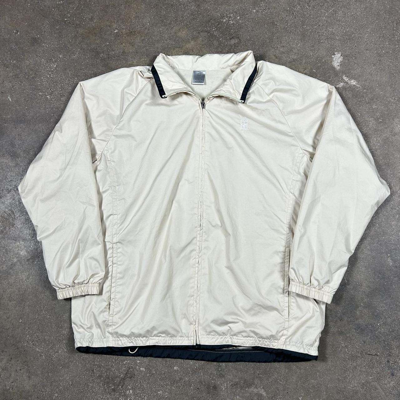 vintage y2k 00s nike cream windbreaker small swoosh... - Depop
