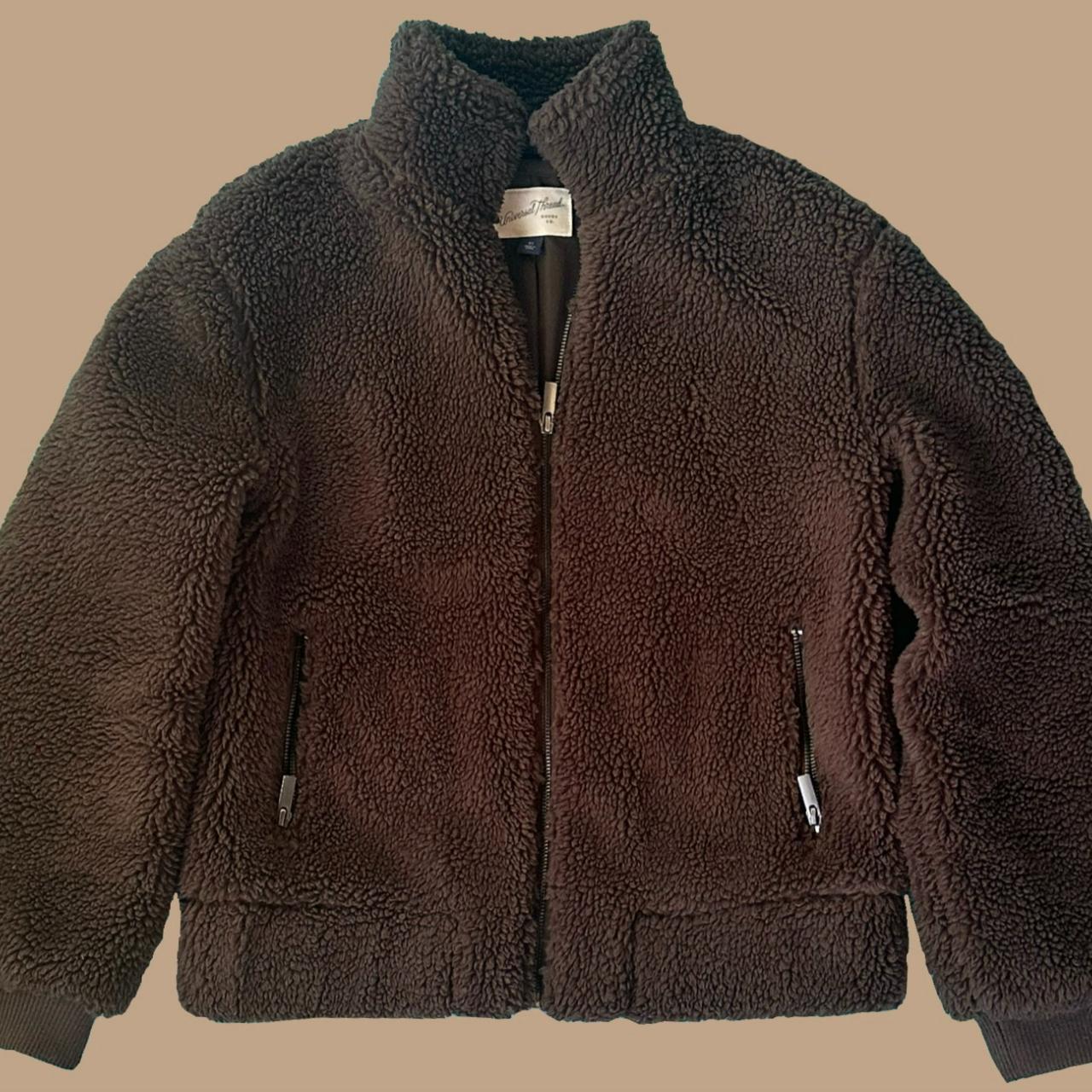 Cute brown fuzzy bomber-like jacket. #cozy... - Depop