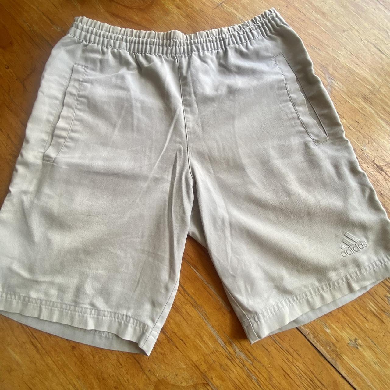 Light green Adidas shorts Bit of a narrow fit, super... - Depop