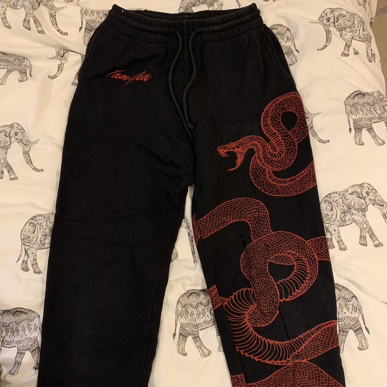 I am gia dragon print tracksuit bottoms. Size small.... - Depop