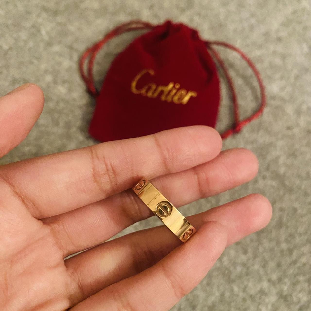 Gold Love Lock Ring Brand New Size 8 Very Solid... - Depop