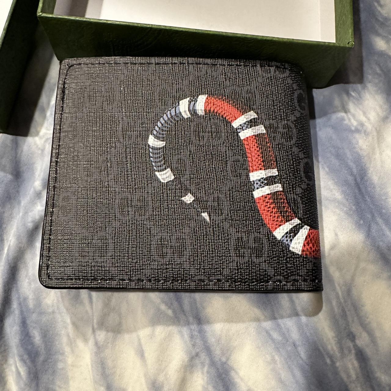 Black Gucci snake wallet with box - Depop