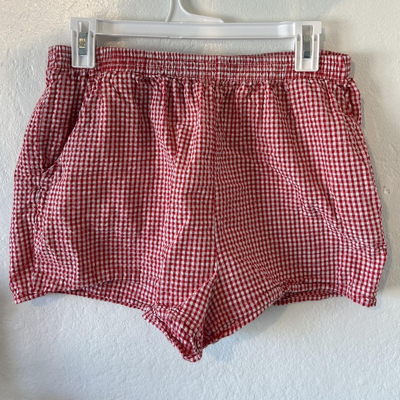 urban renewal plaid red boxer shorts ⭕️ super in... - Depop
