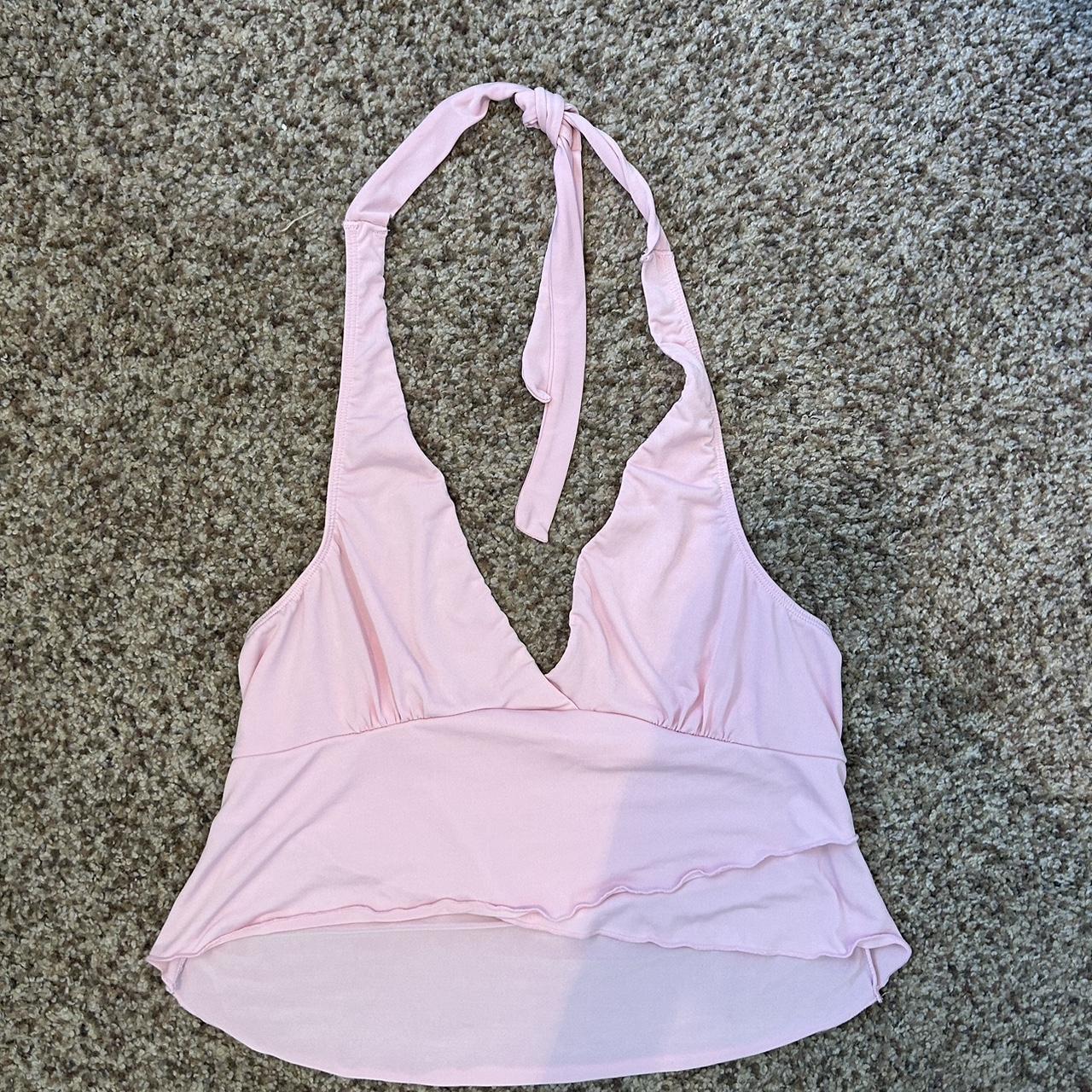 dolls kill baby pink halter top the brand is sugar... - Depop