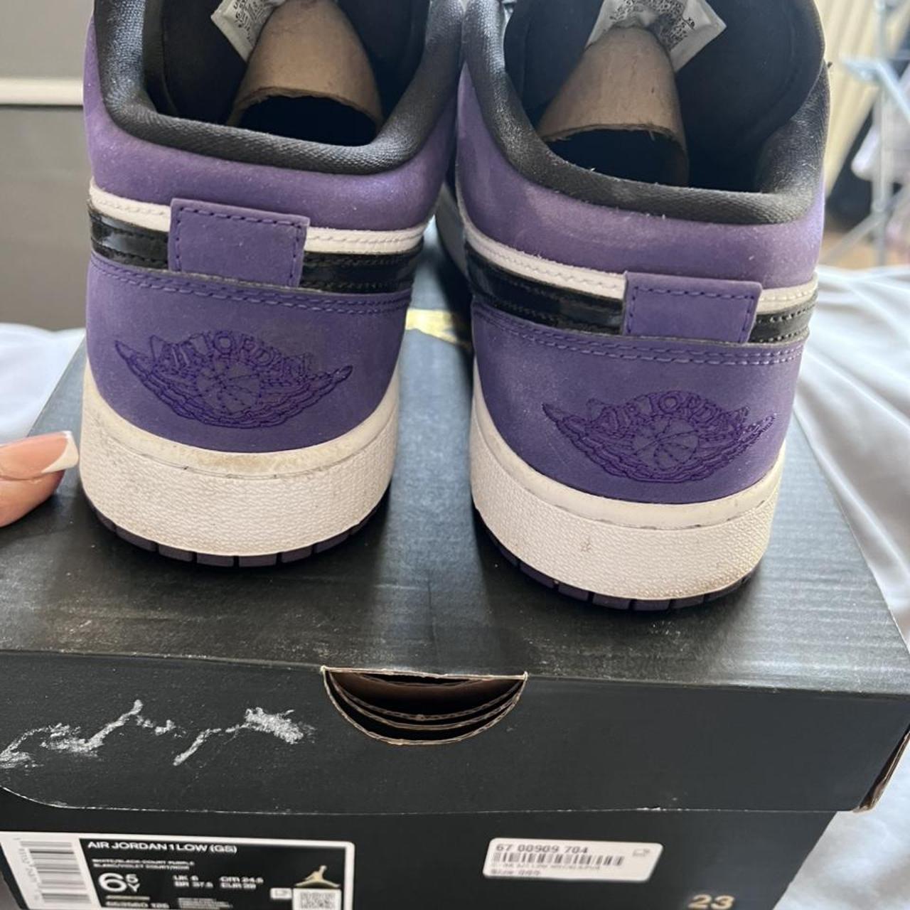 Air Jordan 1 low Court purple Very cute Size 6... - Depop