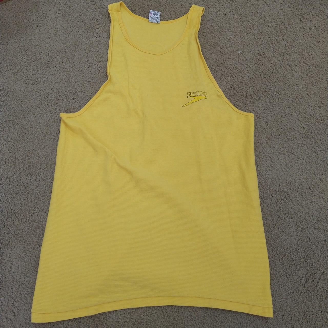 Speedo tank top Size large #yellow #tanktop #speedo | Depop