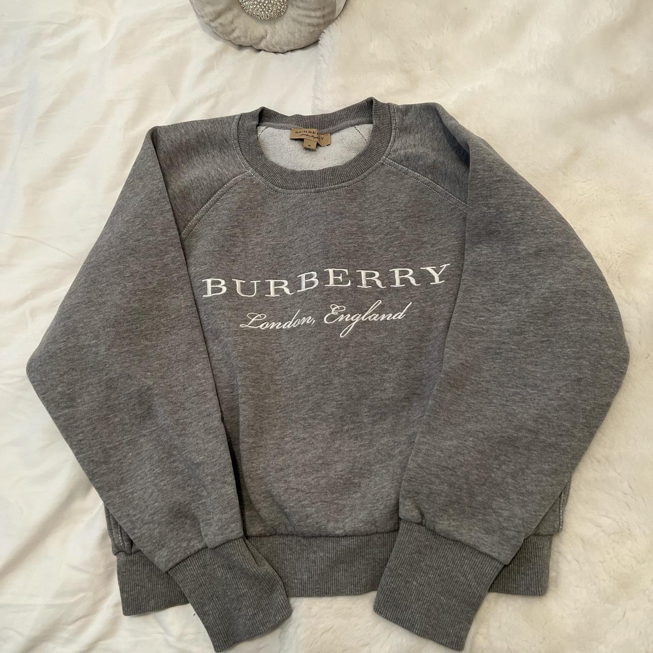 Burberry jumper Size M Fleecey inside Fit an 8-10 - Depop