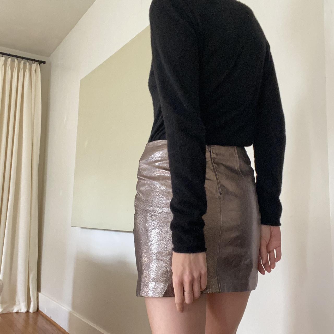 Stunning leather skirt to ring in the new year... - Depop