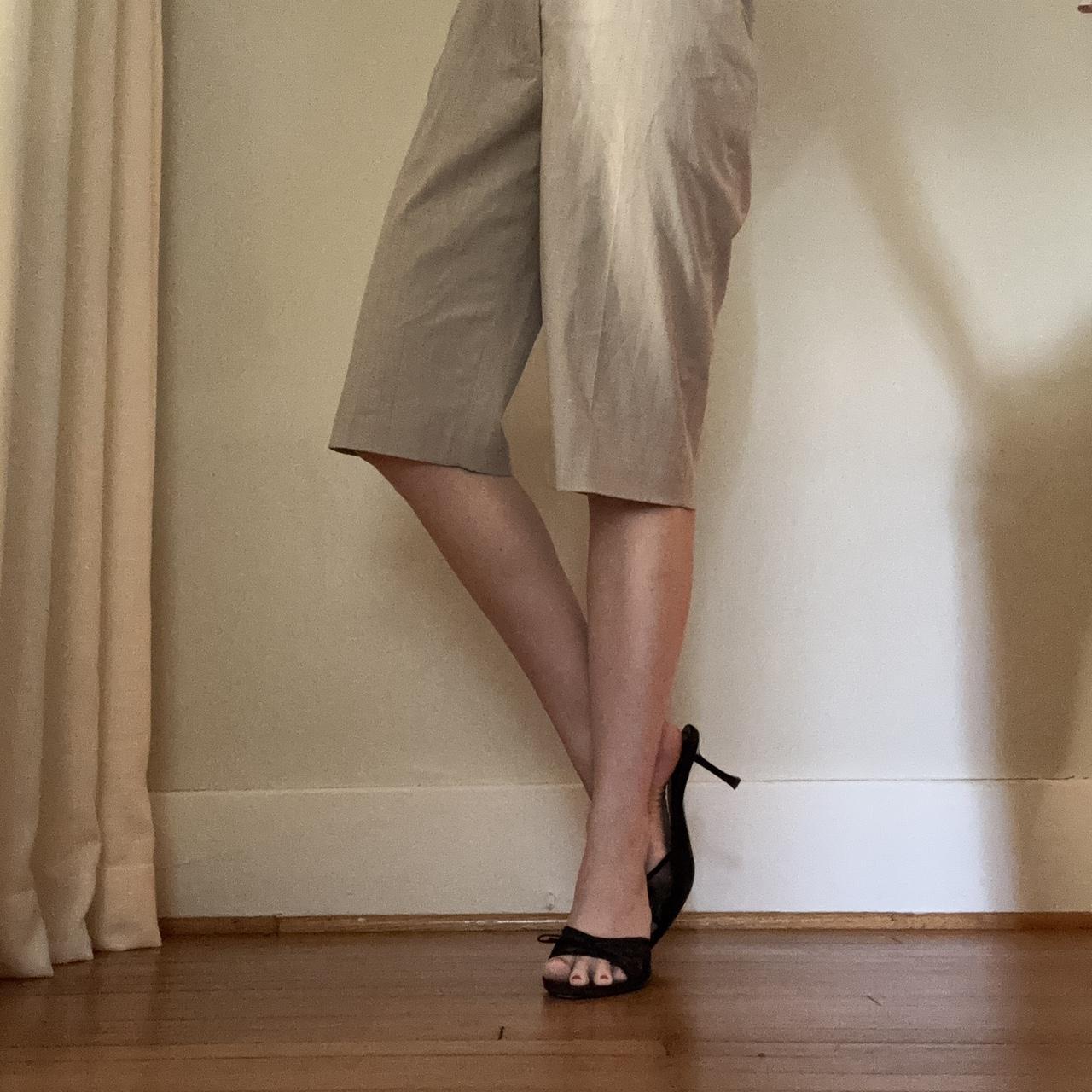 Y2K dream shorts jorts capris Tan gray color with... | Depop