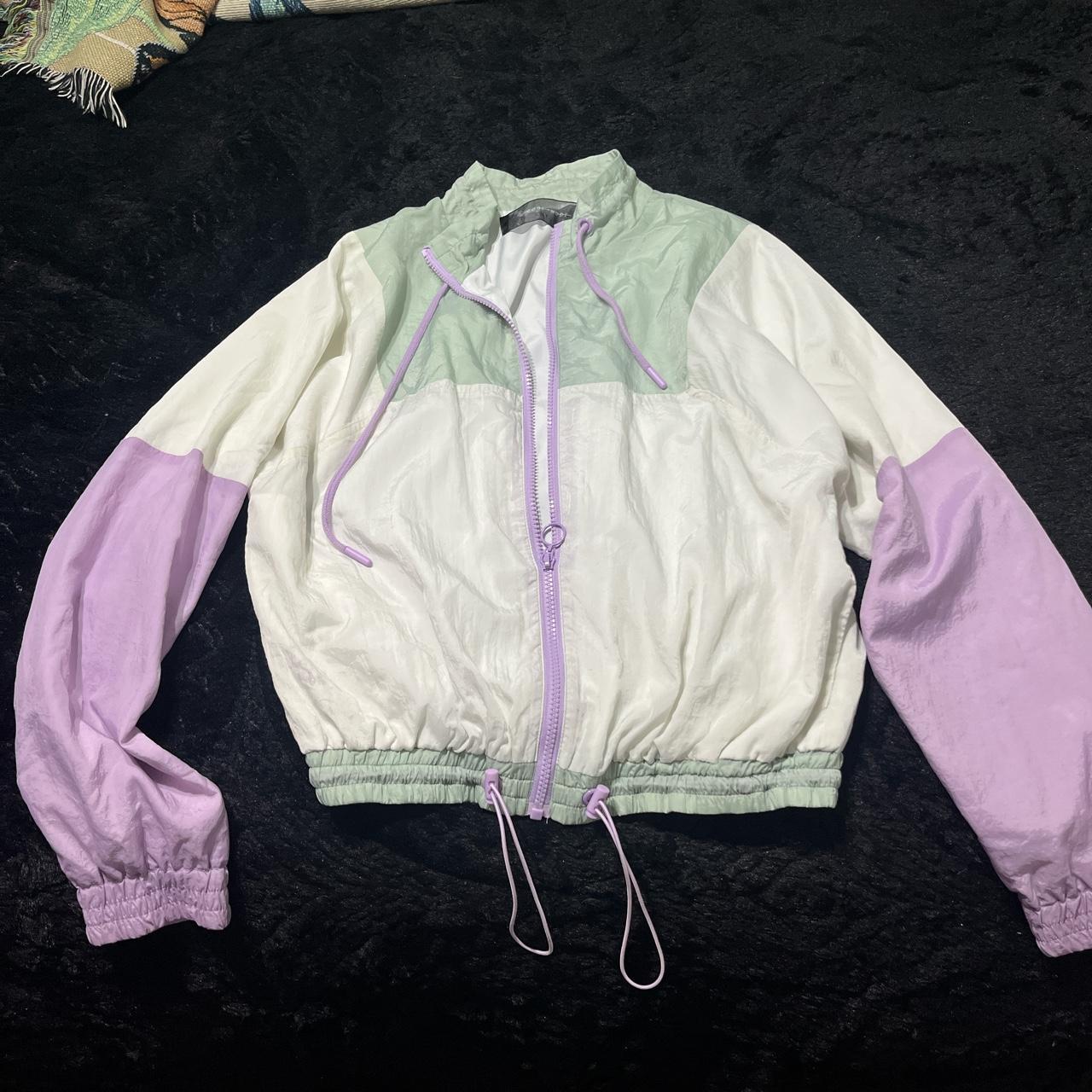 Women's Green and Purple Sweatshirt | Depop