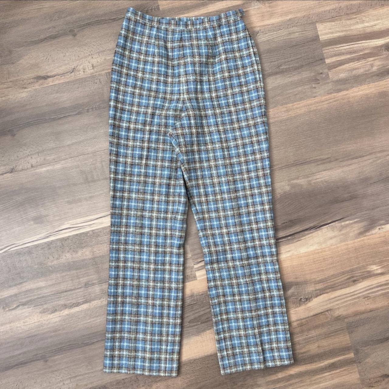 Pendleton Women's Blue and Tan Trousers | Depop