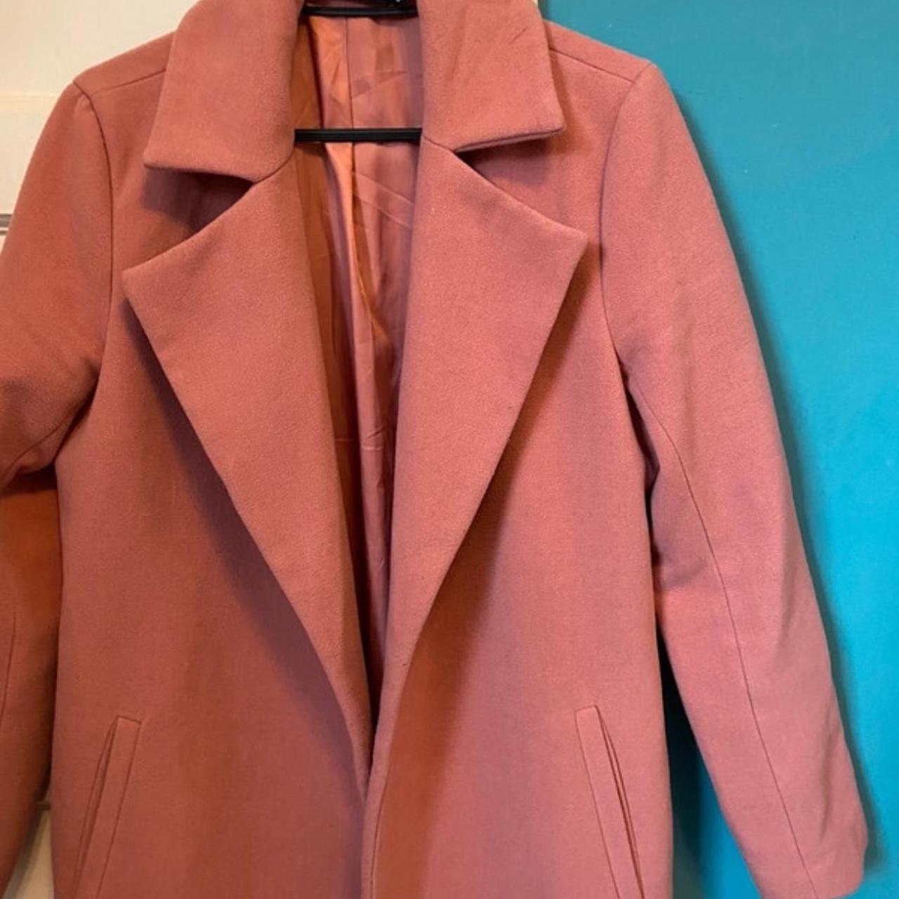 Missguided dusty pink duster longline smart coat. UK 8 - Depop