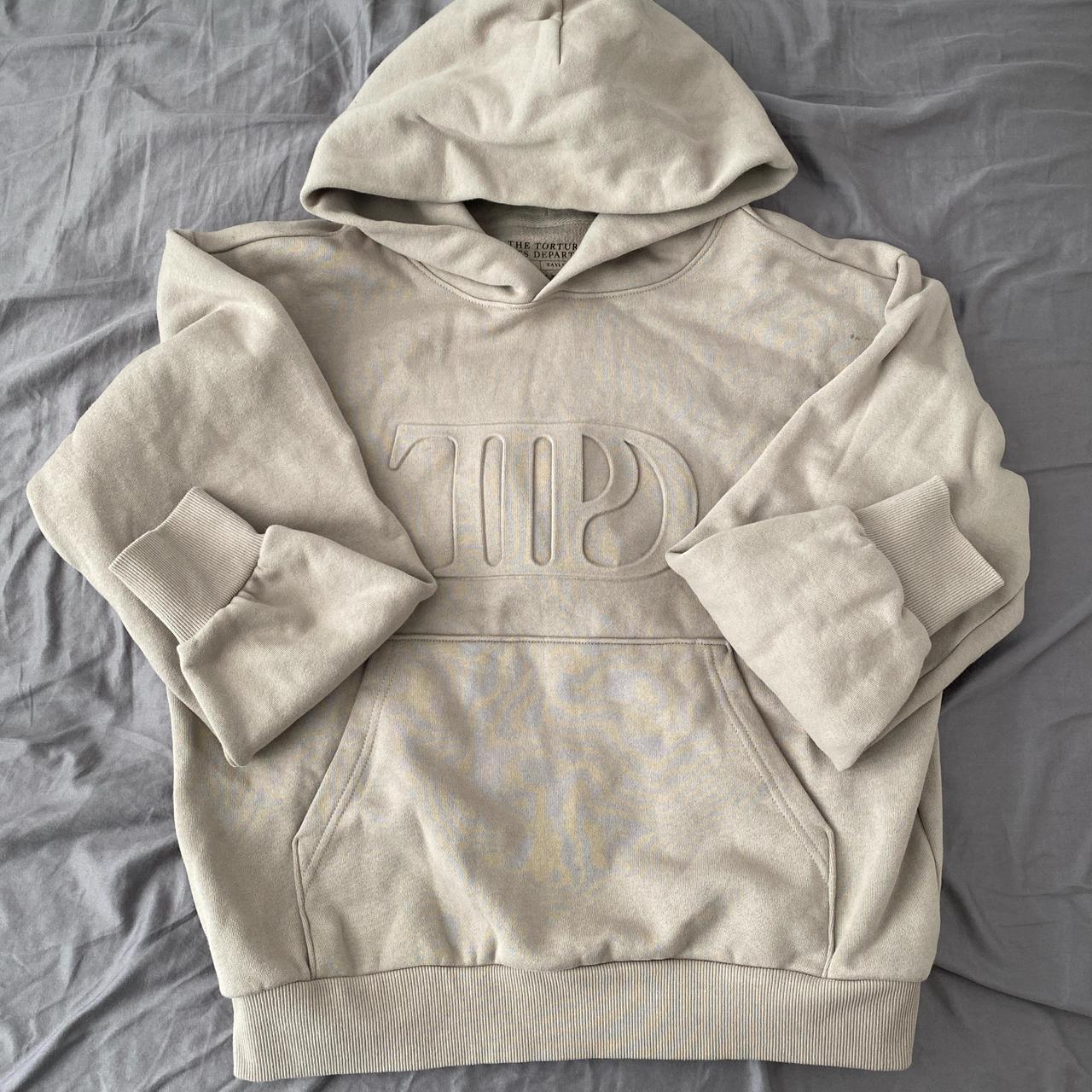 Taylor swift ttpd hoodie tan Medium Excellent... | Depop