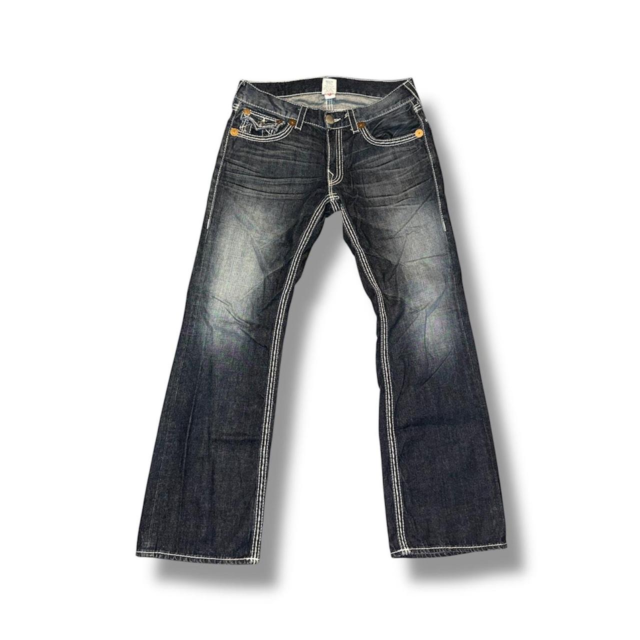 Black Ricky MB3 True Religion Jeans 33x32 Message... | Depop