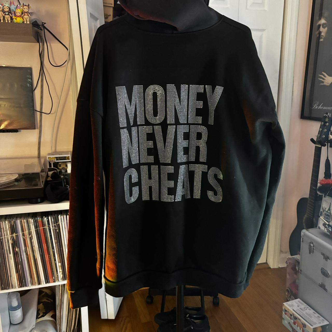 Playamade “Money Never Cheats” Full Zip Sweater,... - Depop