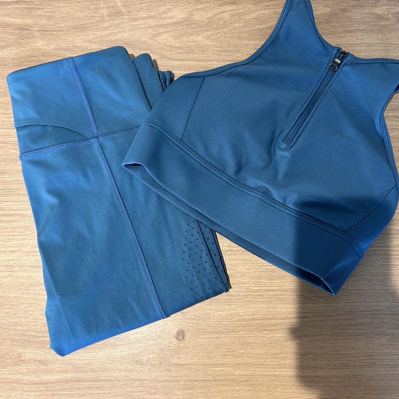 Turquoise blue under armour set. Sports bra and... - Depop