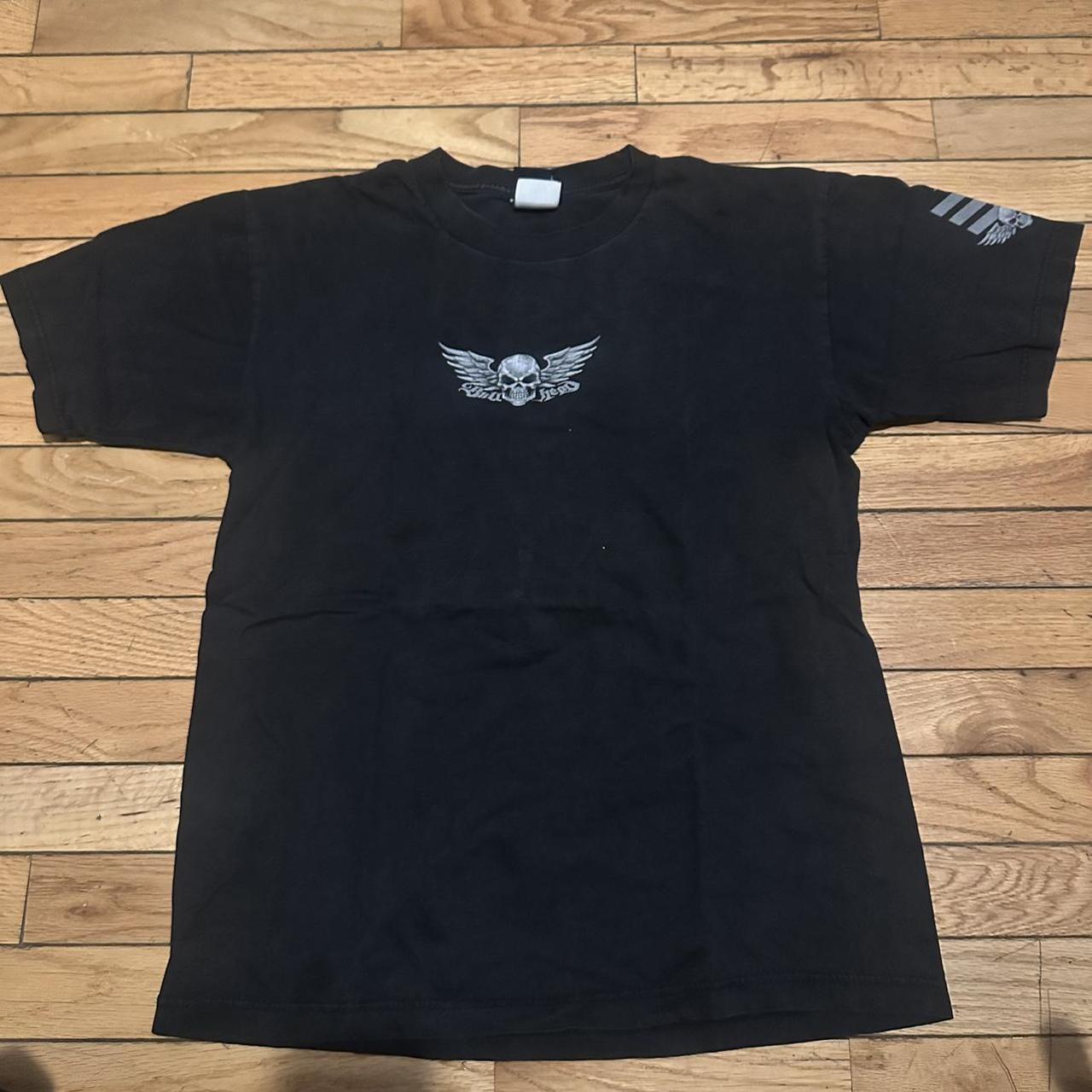 Vintage bullhead 90s skate shirt tribal grunge girl... - Depop