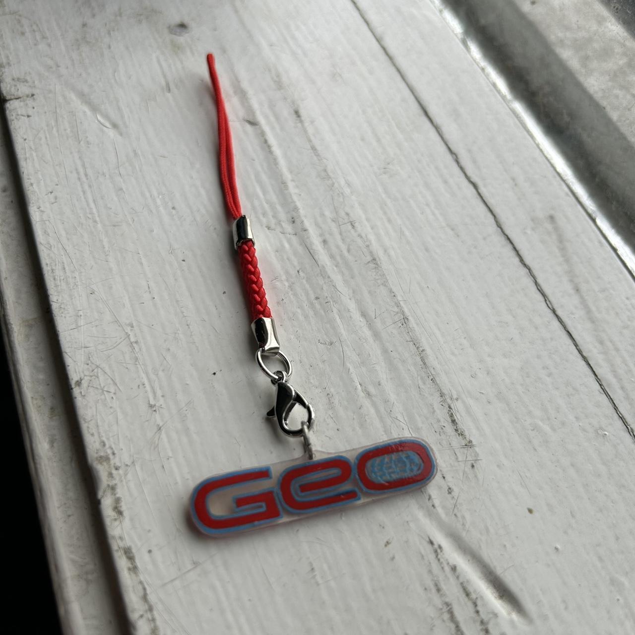 Red Geo Tracker keychain Handmade FREE SHIPPING... - Depop