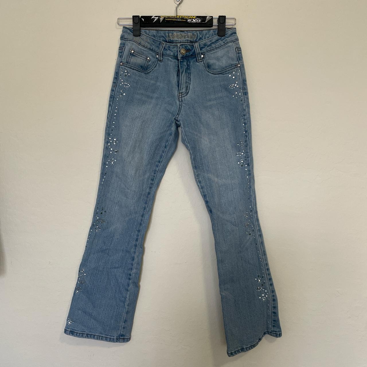 vintage bedazzled limited too jeans. size 12 kids... - Depop