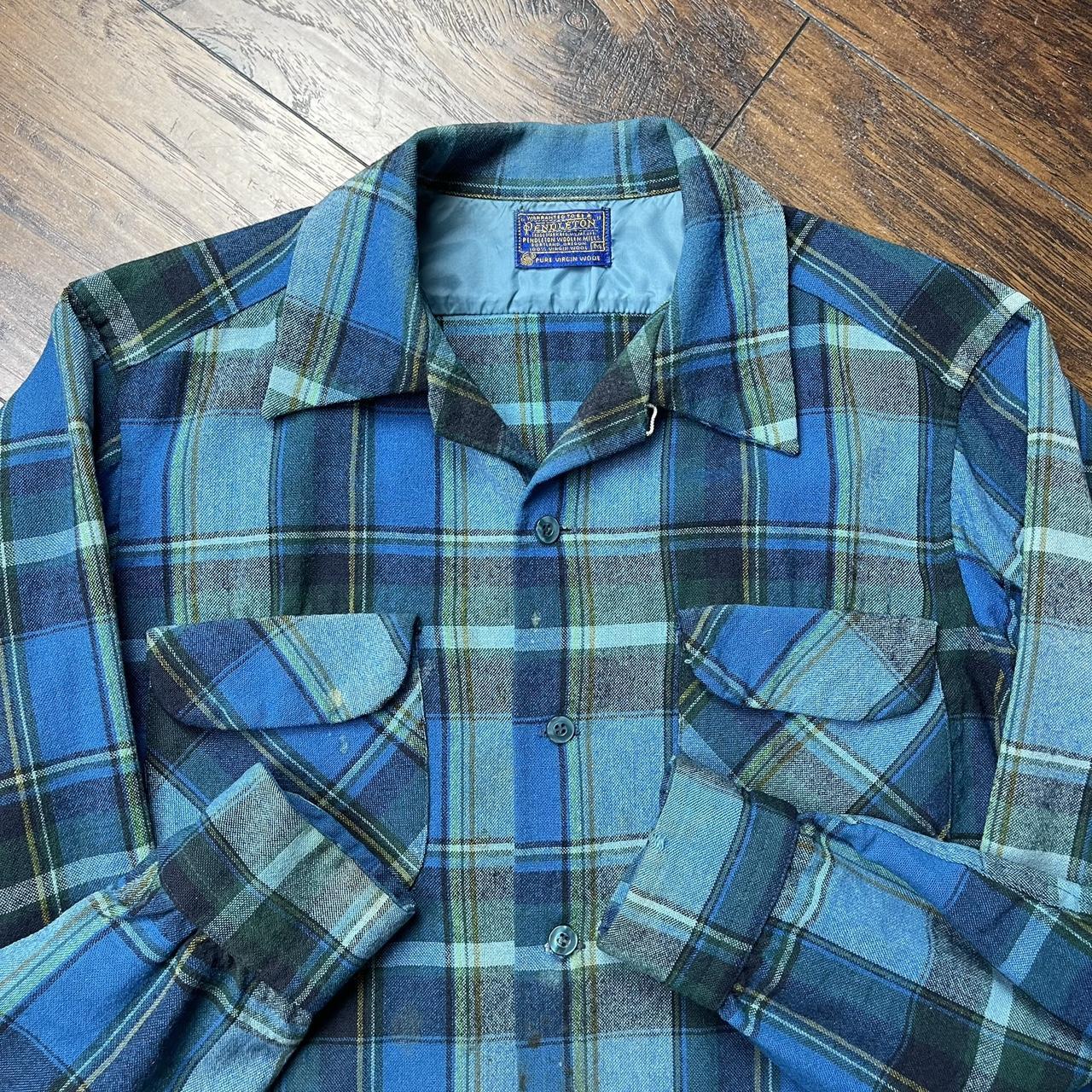 Pendleton Men's Blue Shirt | Depop