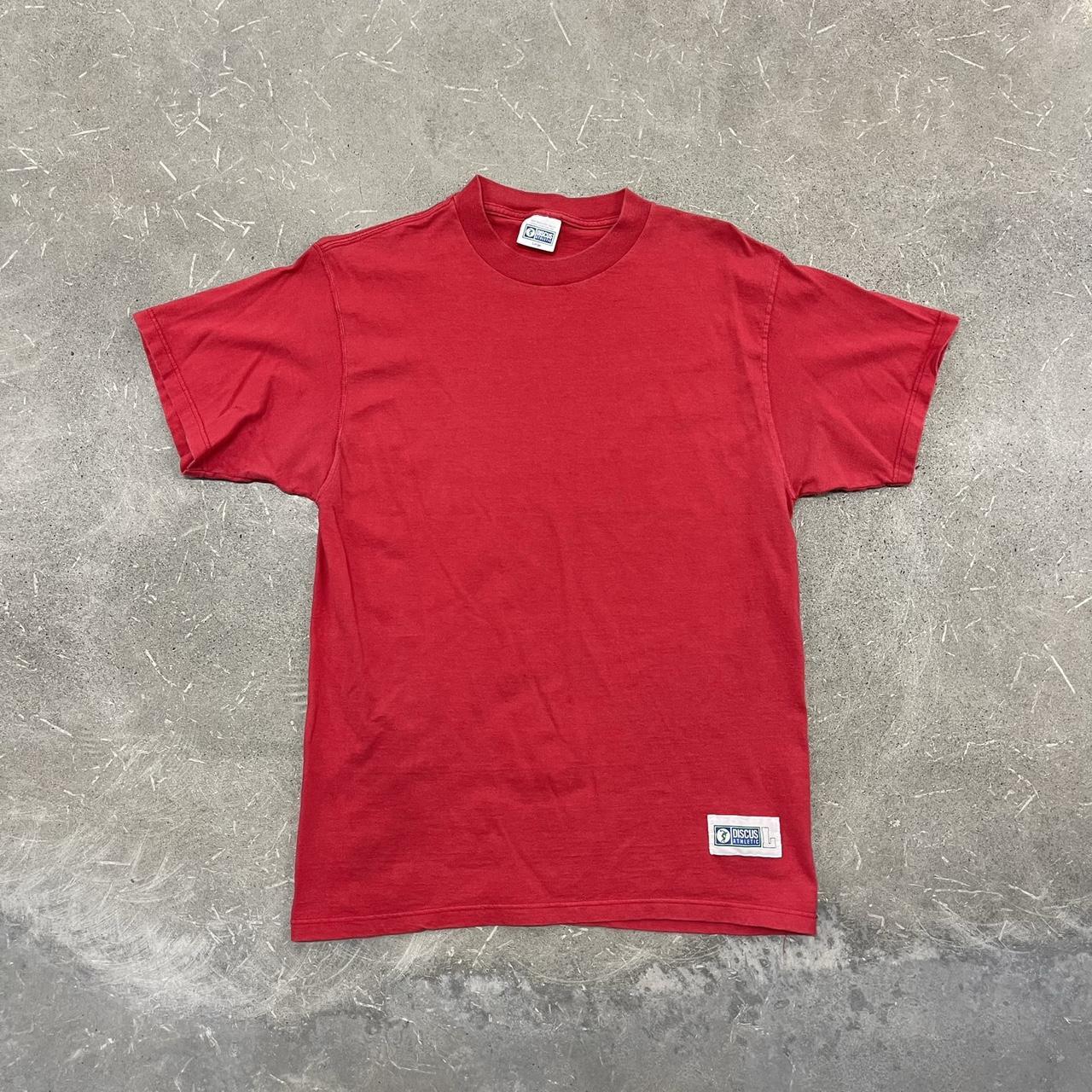 Vintage 90s Discus Blank Sportswear T-shirt... - Depop