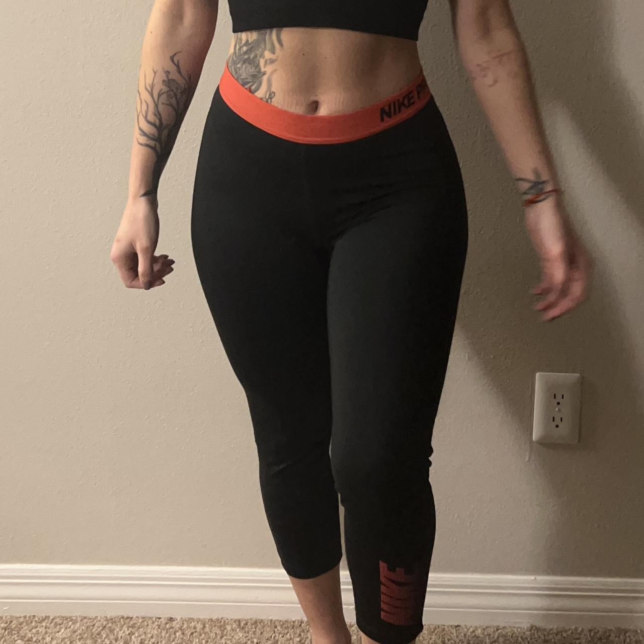 Nike pro workout pants - red band Size Large ... - Depop