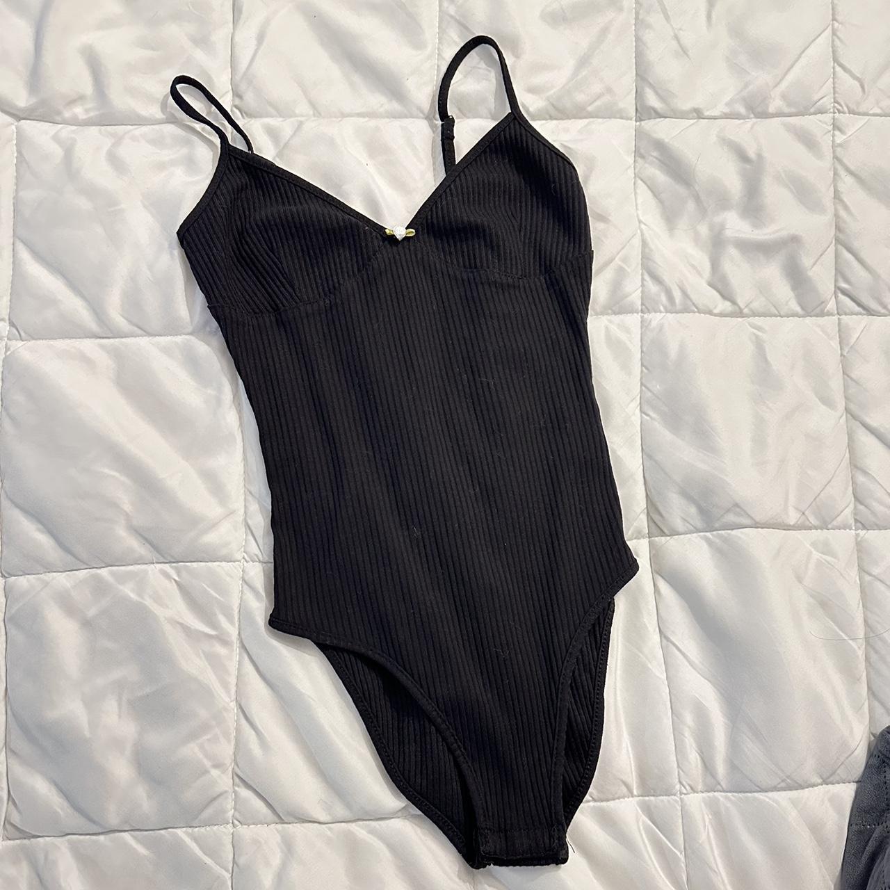 Black Ribbed Bodysuit Adjustable straps, I also... - Depop