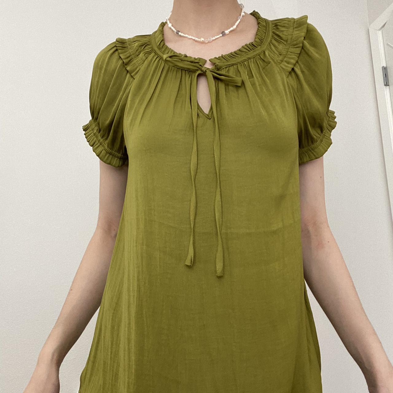 Earthy green blouse 🐍 - Fabric is super soft and... - Depop