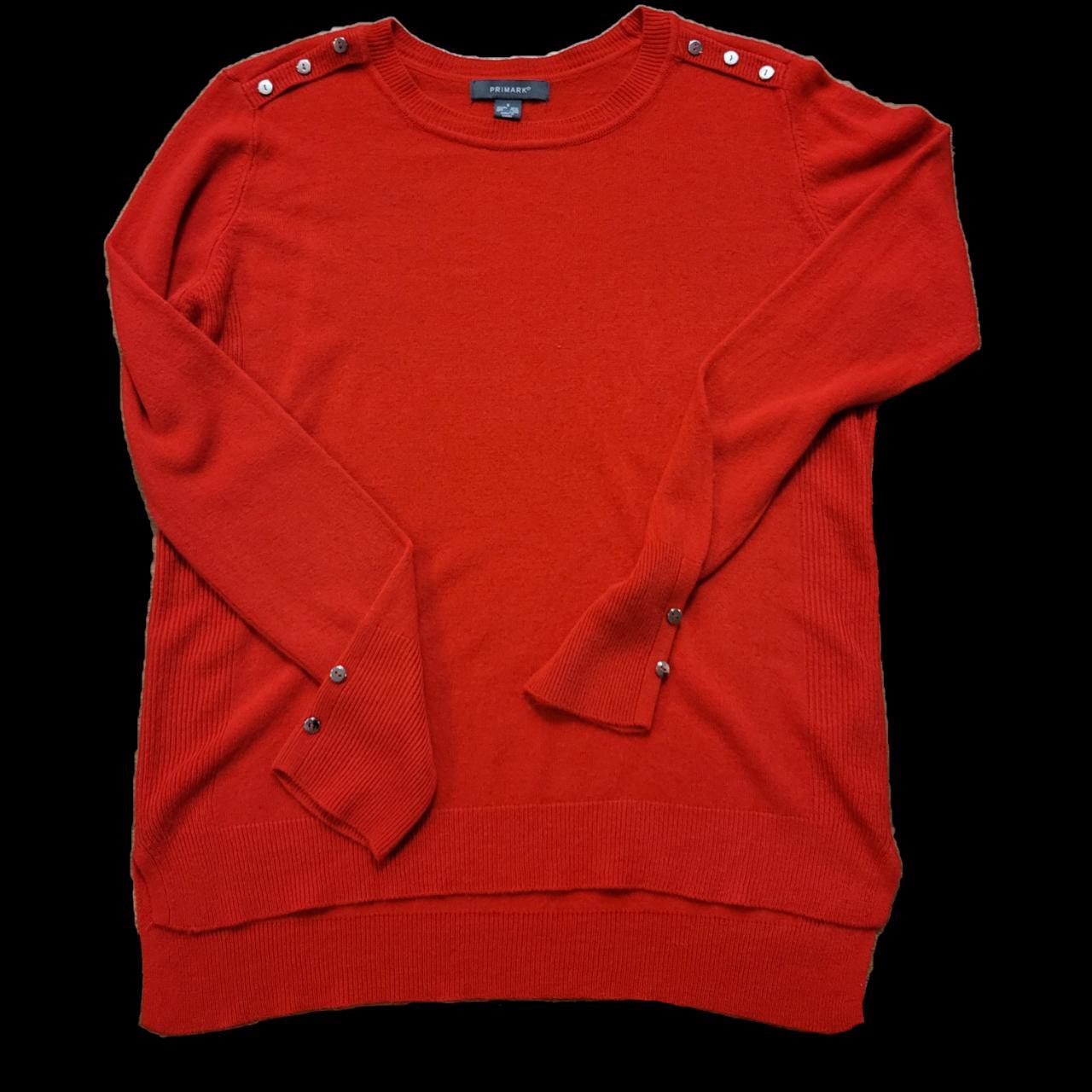 Primark Women's Red and Silver Jumper | Depop