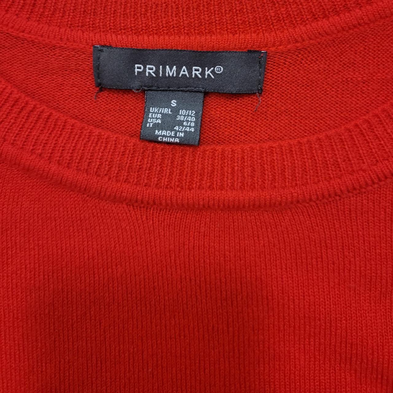 Primark Women's Red and Silver Jumper | Depop