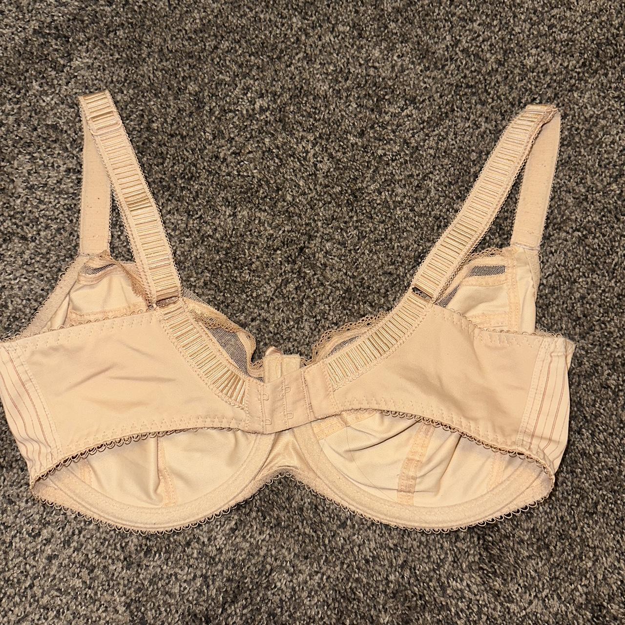 Vintage style beige bra 32FF. Sister size 32H.... - Depop