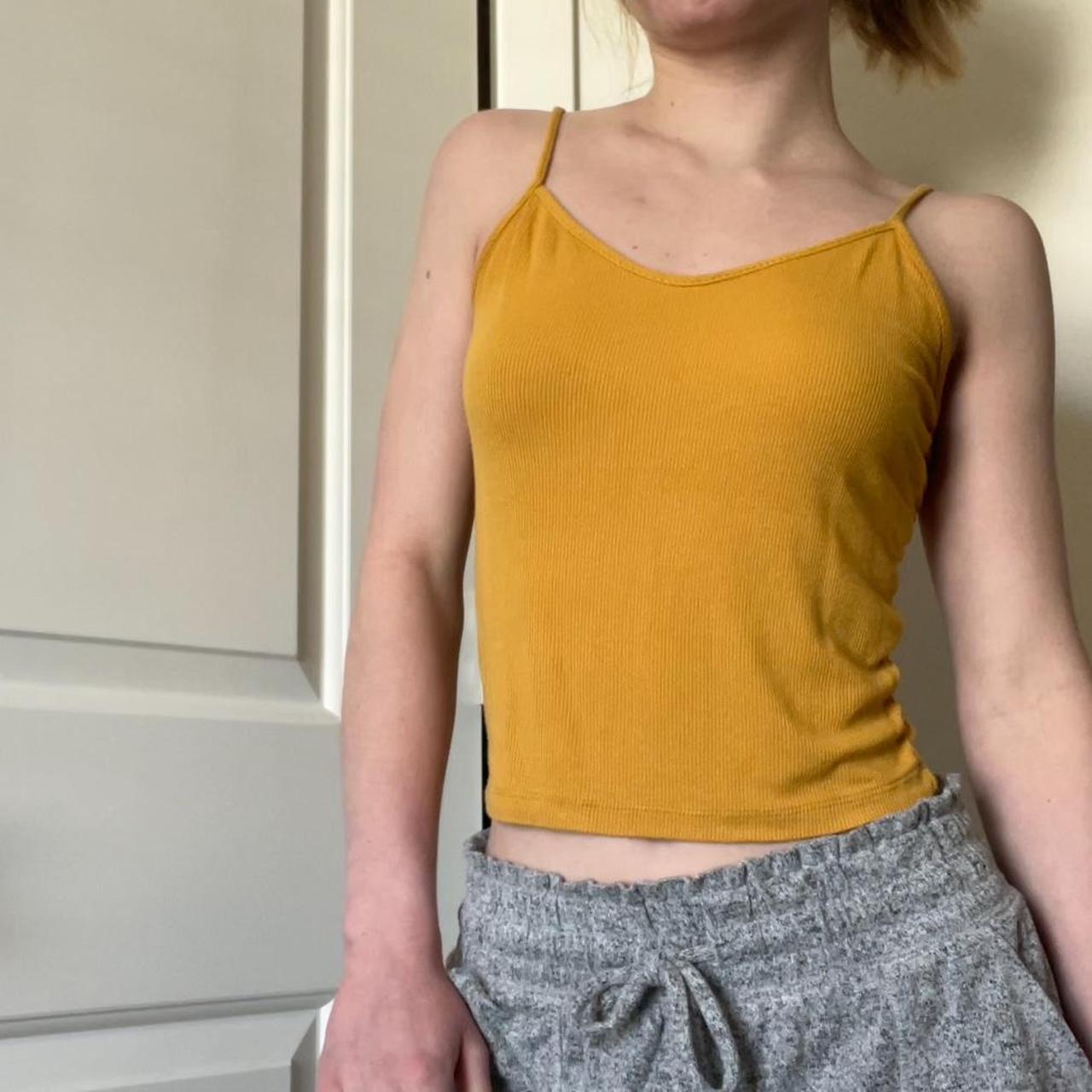 Mustard Tank Top • Brand Popular 21 • Size Medium... - Depop
