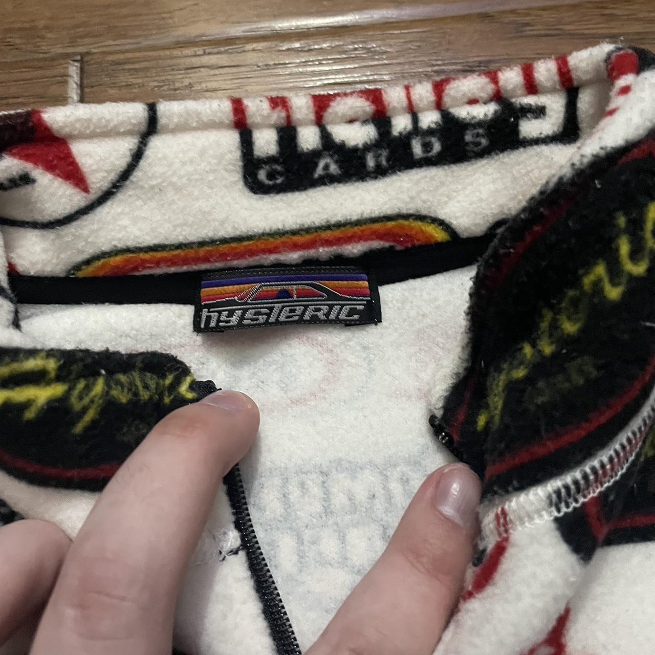 RARE HYSTERIC GLAMOUR ALL OVER PRINT WHITE FLEECE... - Depop