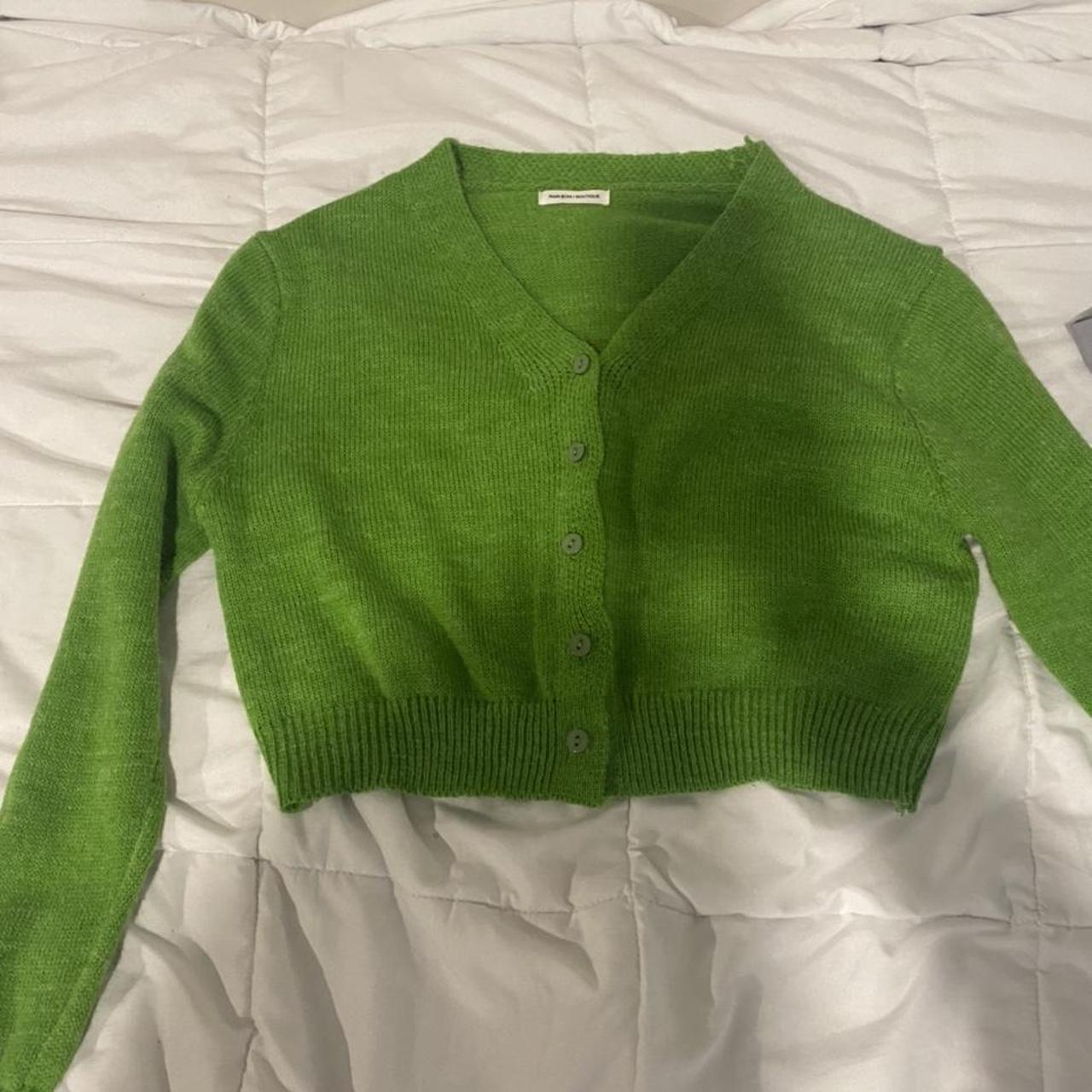 green yesstyle cardigan!! never worn super cute for... - Depop