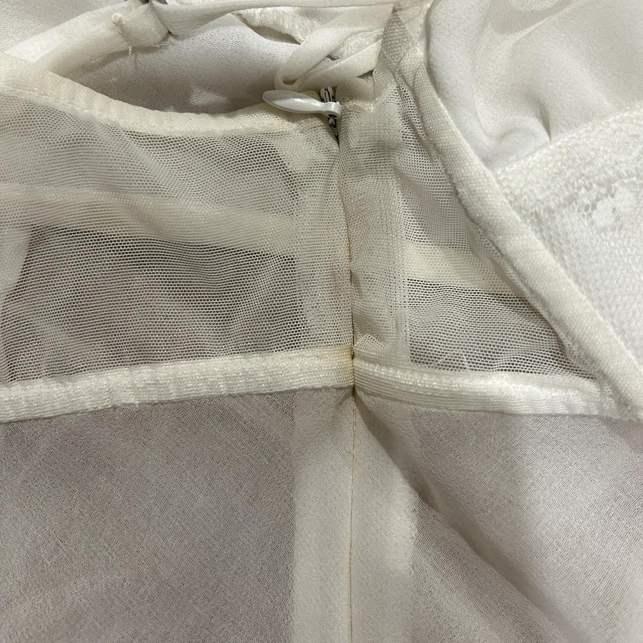 white unif angel top size medium worn once slight... - Depop