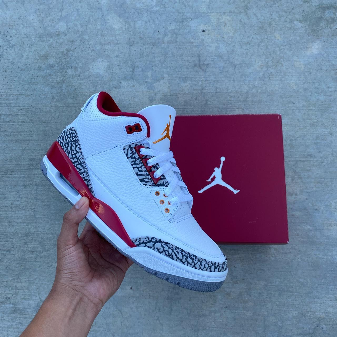 Jordan 3 Retro Cardinal Red Condition: 9/10 (all... - Depop
