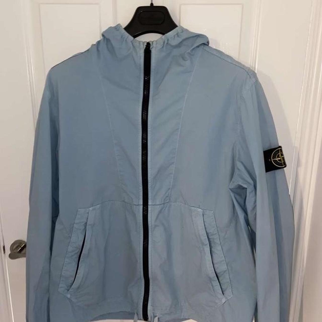 Baby Blue Zip up Stone Island Jacket, Brand New,... - Depop