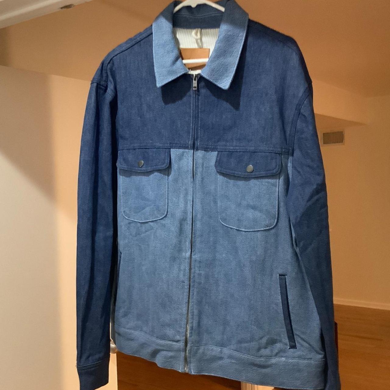 Mango double denim jacket. Worn once. In amazing... - Depop