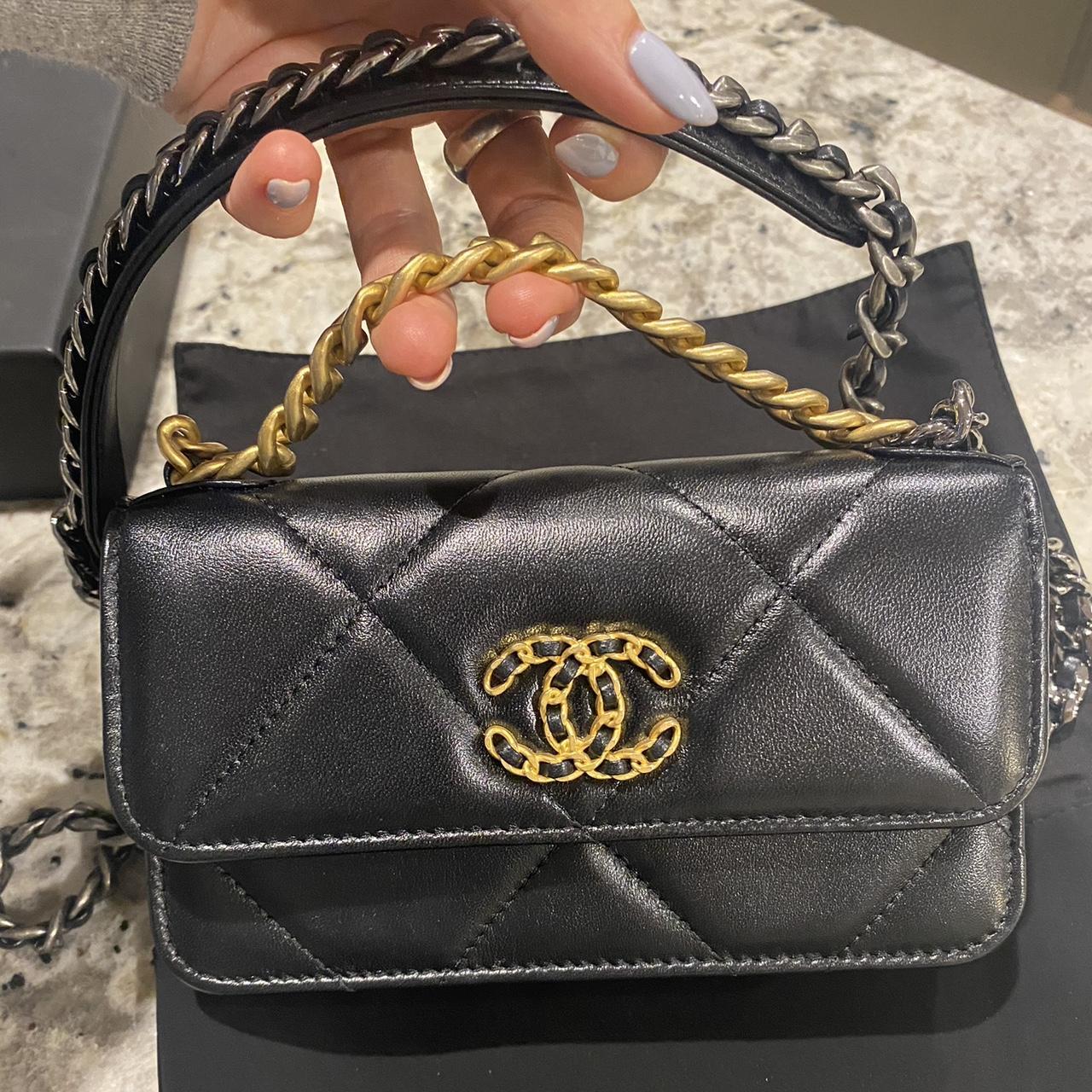 Chanel 19 flap phone holder, bought in the Perth... | Depop