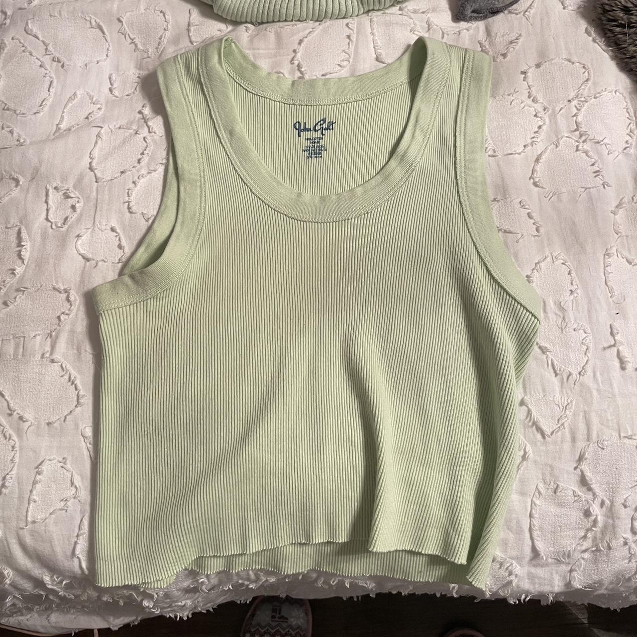 Brandy lime green ribbed tank never worn! Price 15 - Depop