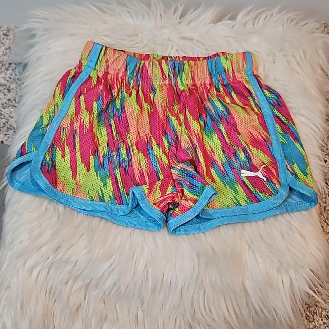 Puma Baby Girls Multi Color Mesh Shorts 18M in... - Depop