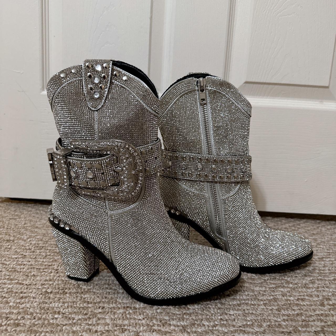 Club Exx Icy Sheriff Shine Cowboy Boots Used once!... | Depop