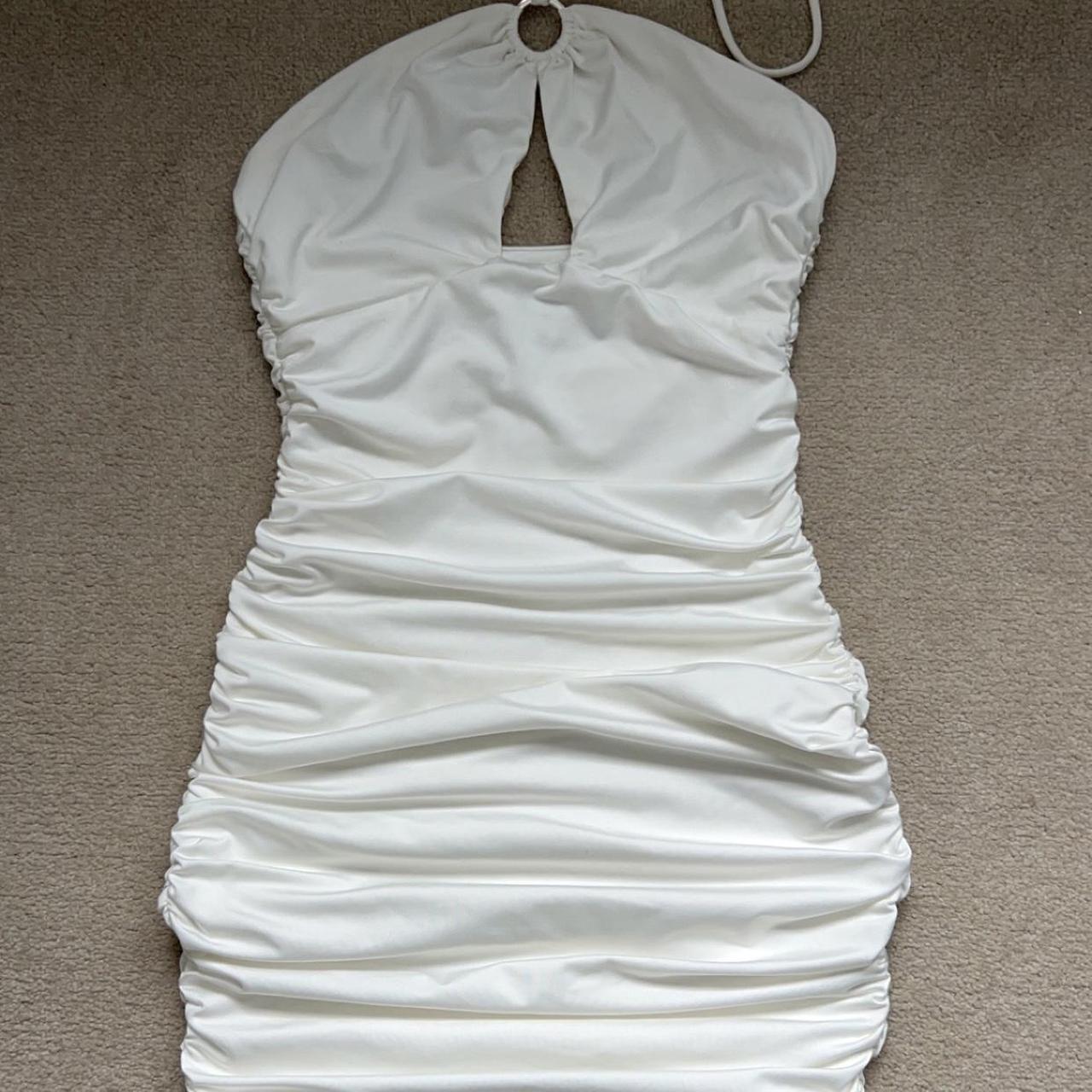Princess Polly White ruched mini dress #mini #dress | Depop