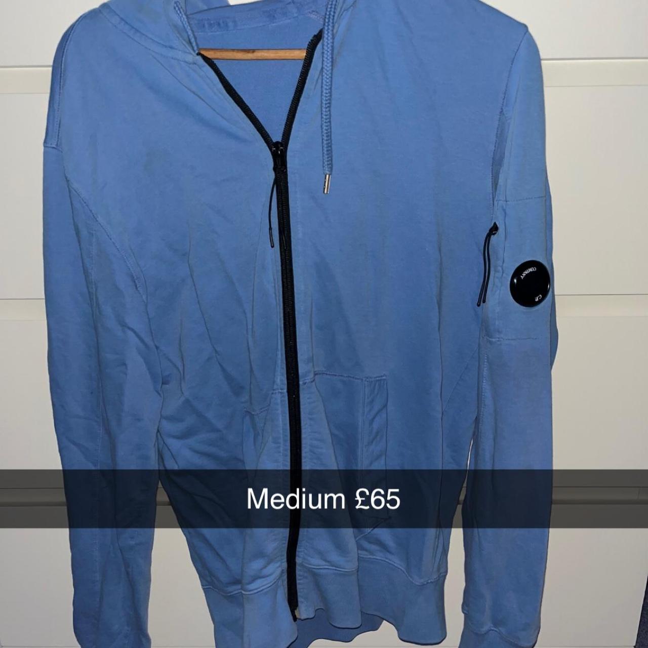 Blue cp company hoodie Medium - Depop