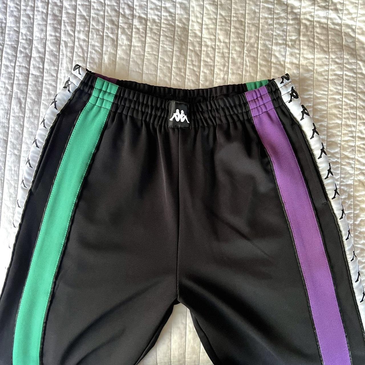 KAPPA PANTS 💚💜 Super cool pants by Kappa with purple... - Depop