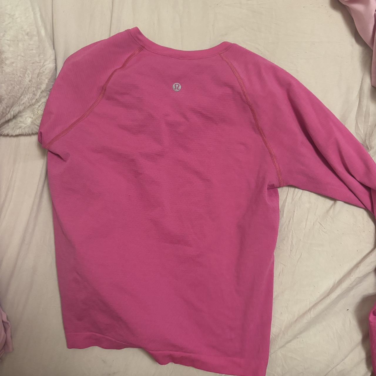 Long sleeve sonic pink swiftly tech Small mark on... | Depop